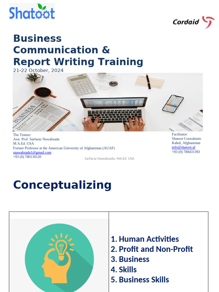 Business Communication and Report writing training_ | PDF | Nonverbal ...