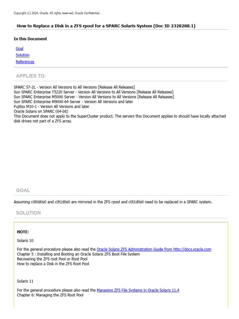 Reaplace Disk in ZFS Pool | PDF | Hard Disk Drive | Operating System ...