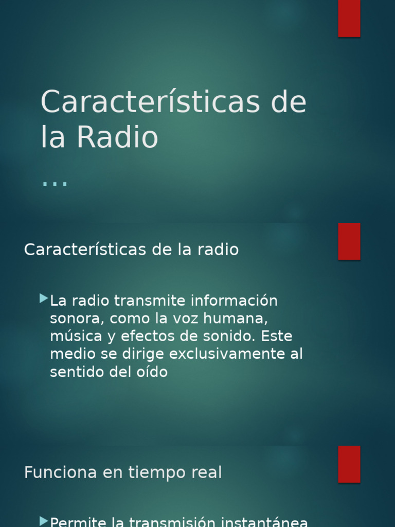 Características de La Radio | PDF