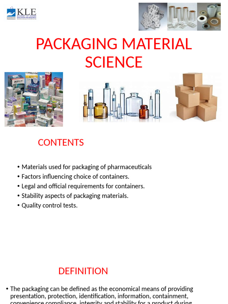 Pharmaceutical Packaging Material Science | PDF | Materials | Chemical ...