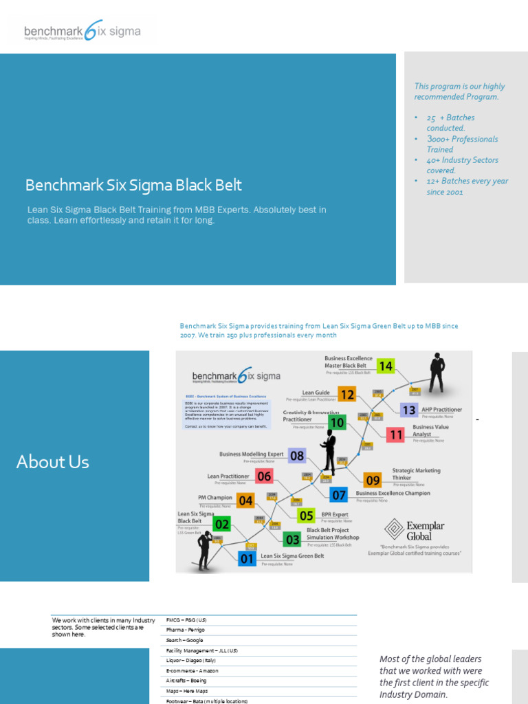 Benchmark Six Sigma Black Belt Brochure | PDF | Experiment | Six Sigma