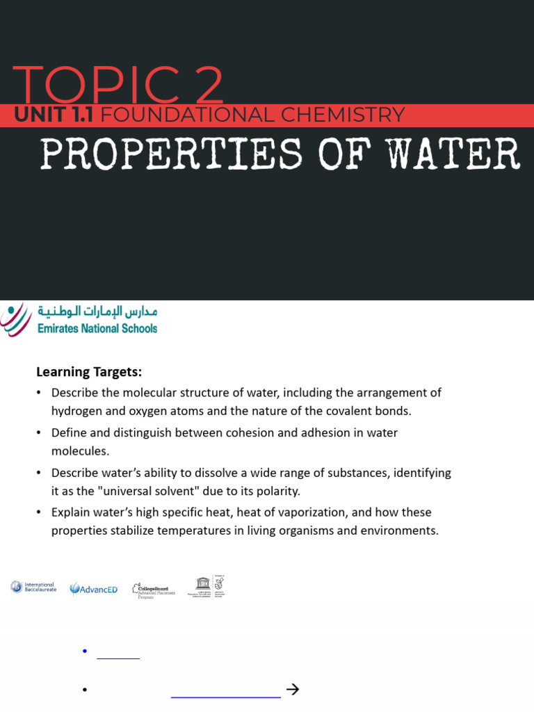 2-Properties of Water | PDF | Properties Of Water | Water