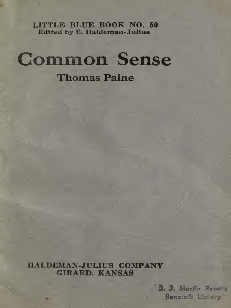 Paine, Common Sense | PDF | Common Sense | Thomas Paine