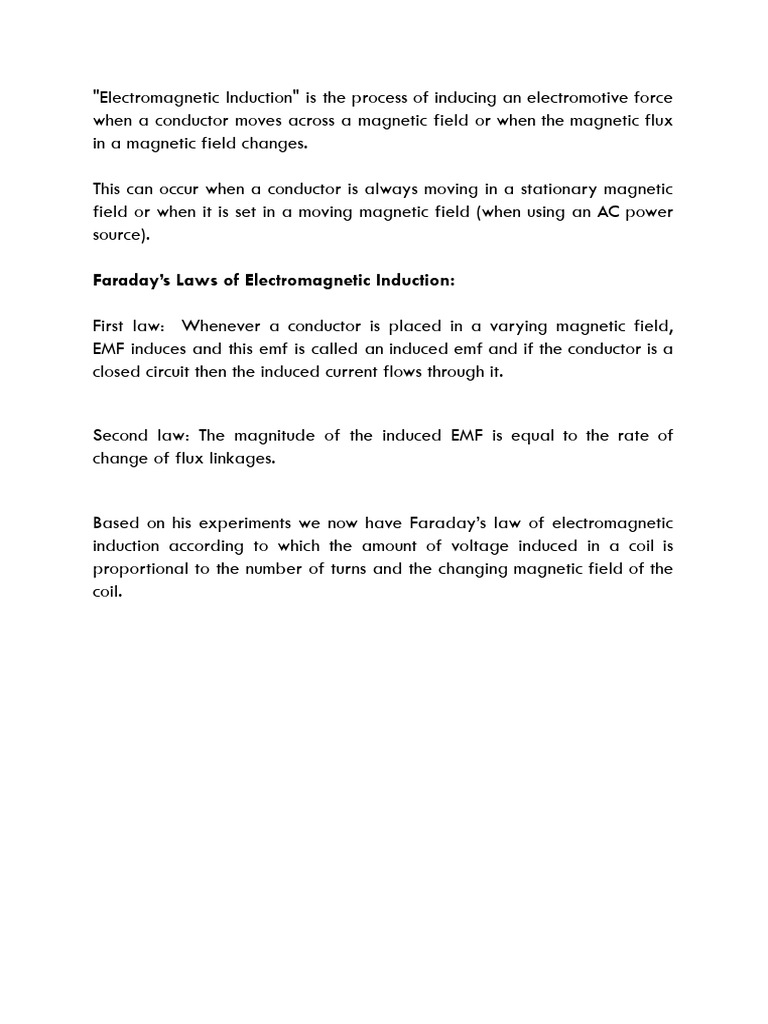 Electromagnetic Induction | PDF