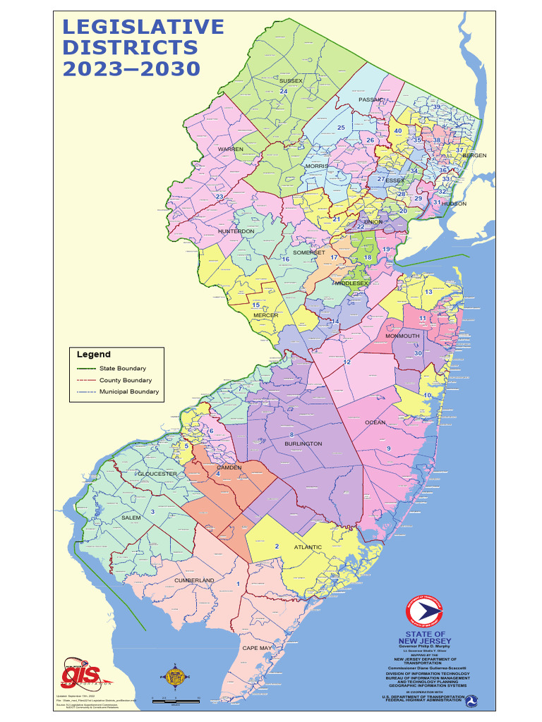 2023 NJ Leg District Map | PDF | New Jersey