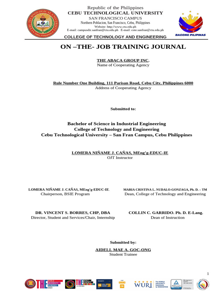 Goc Ong - Internship Journal | PDF | Internship | Job Hunting