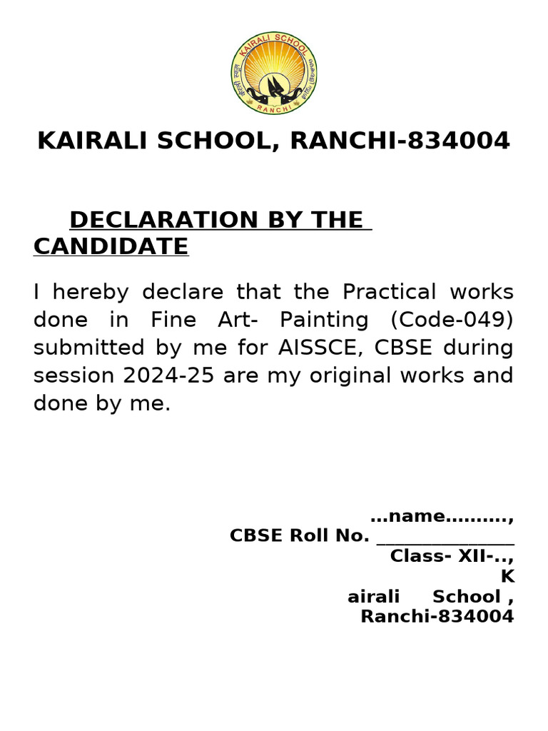 PPR 4. Declaration by Candidate 4 | PDF