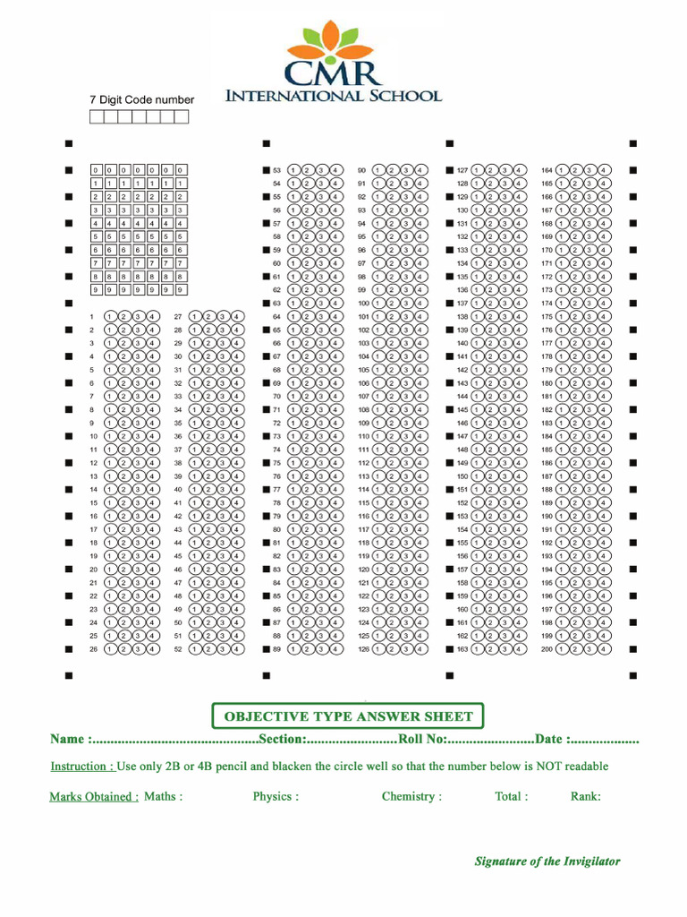 OMR - 200 (CMR) | PDF