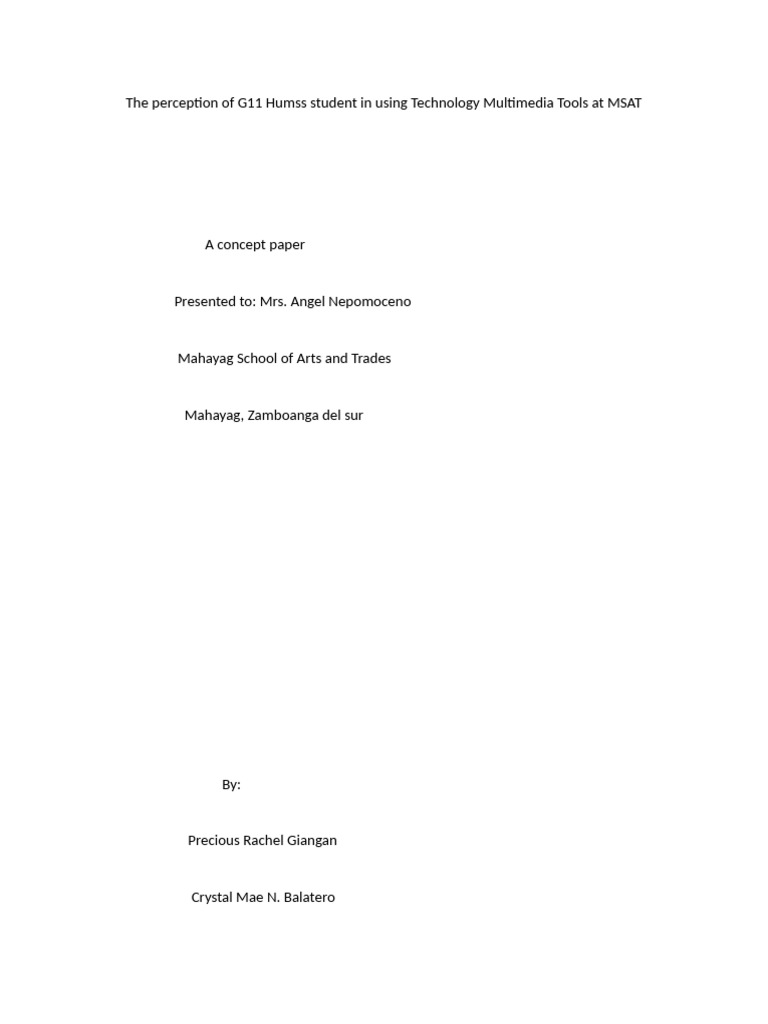 G11 HUMSS Students' Perception of Multimedia Tools | PDF | Multimedia ...