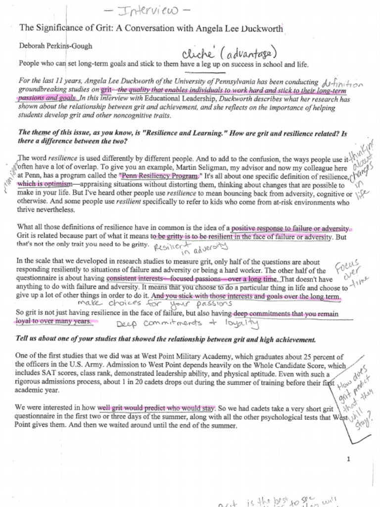 Annotated Grit Article | PDF