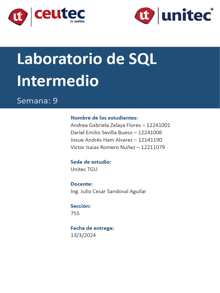 Laboratorio de SQL Intermedio | PDF