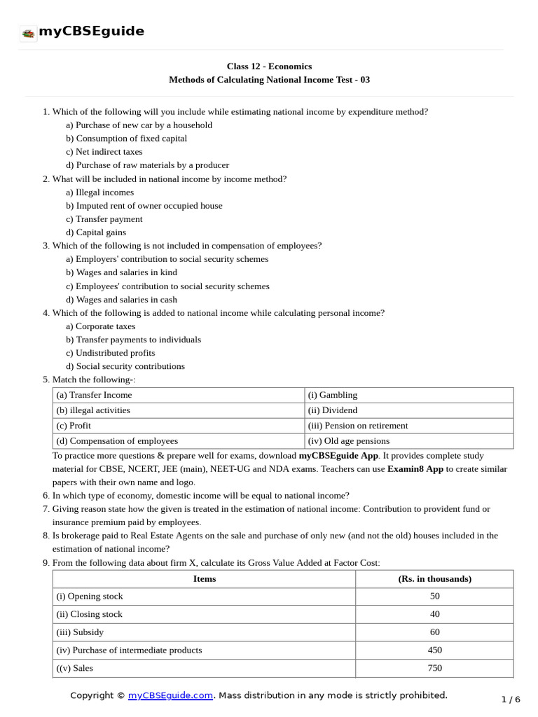 12 Eco TP Methodofcalculatingnationalincome 03 | PDF | Measures Of National Income And Output ...