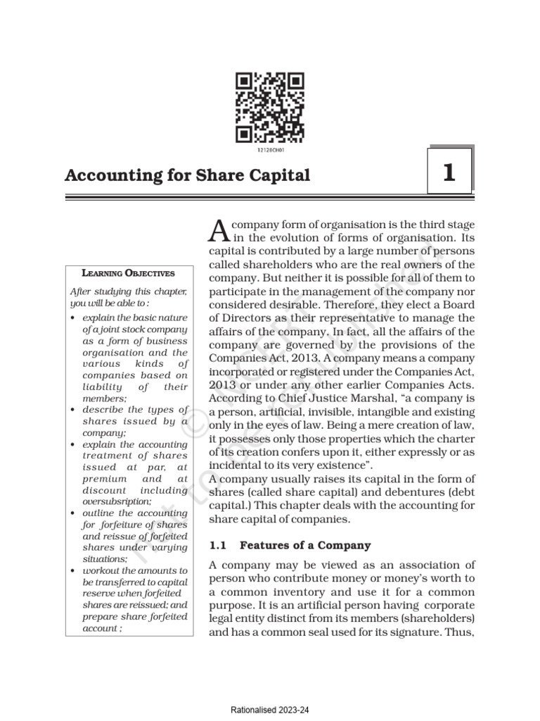 Class 12 Accountancy Part-2 Ncert Textbook | PDF | Debits And Credits ...