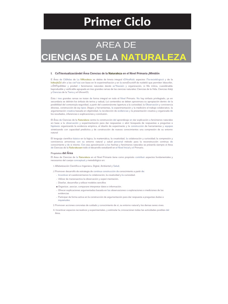 OCR Primer Ciclo Ciencias Naturales | PDF | Observación | Science
