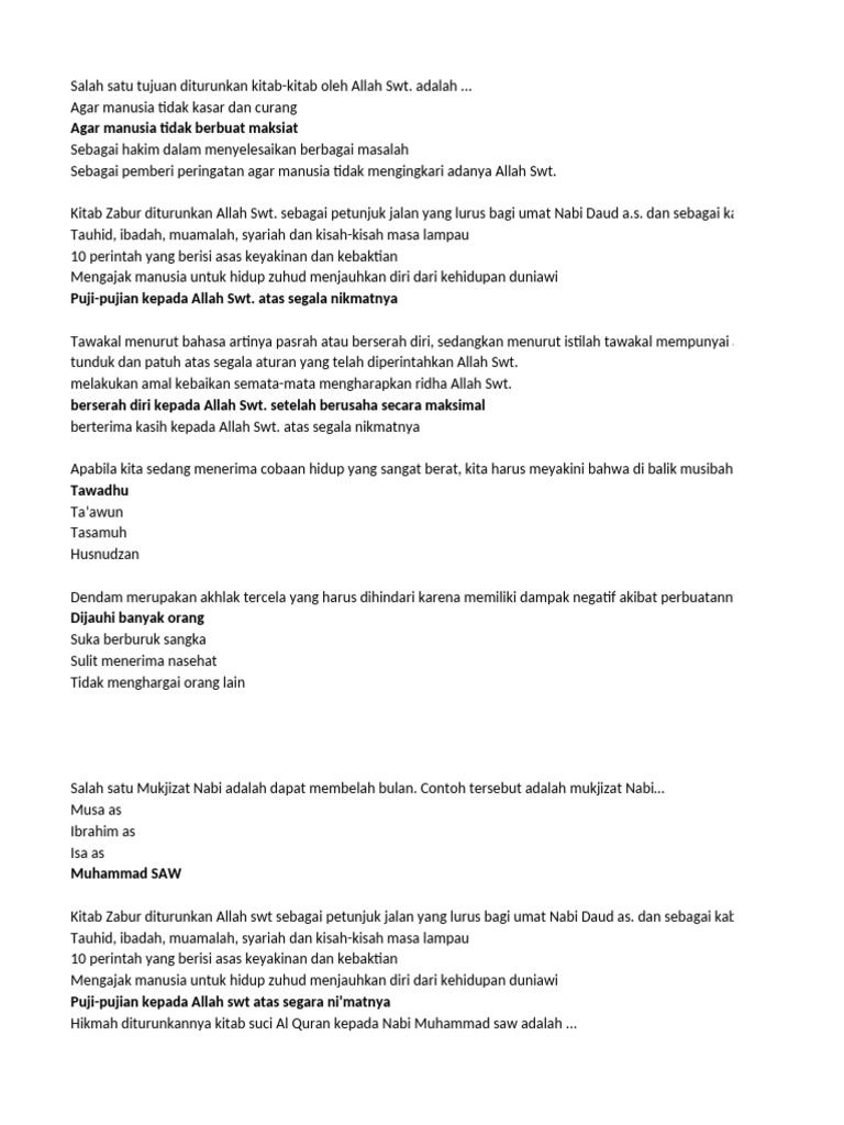 Akidah Kelas 8 | PDF