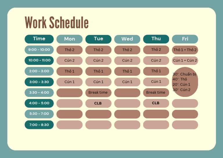 Work Schedule | PDF