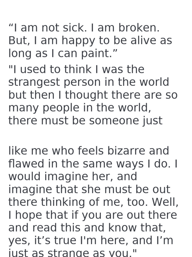 Frida Kahlo Quote | PDF | Art | Poetry