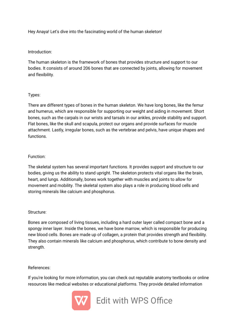 human skeleton | PDF