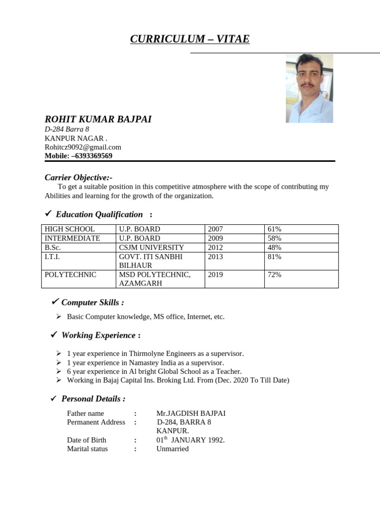 Rohit Resume | PDF | Career & Growth