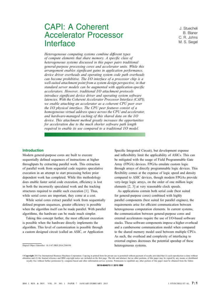 CAPI | PDF | Multi Core Processor | Computer Engineering