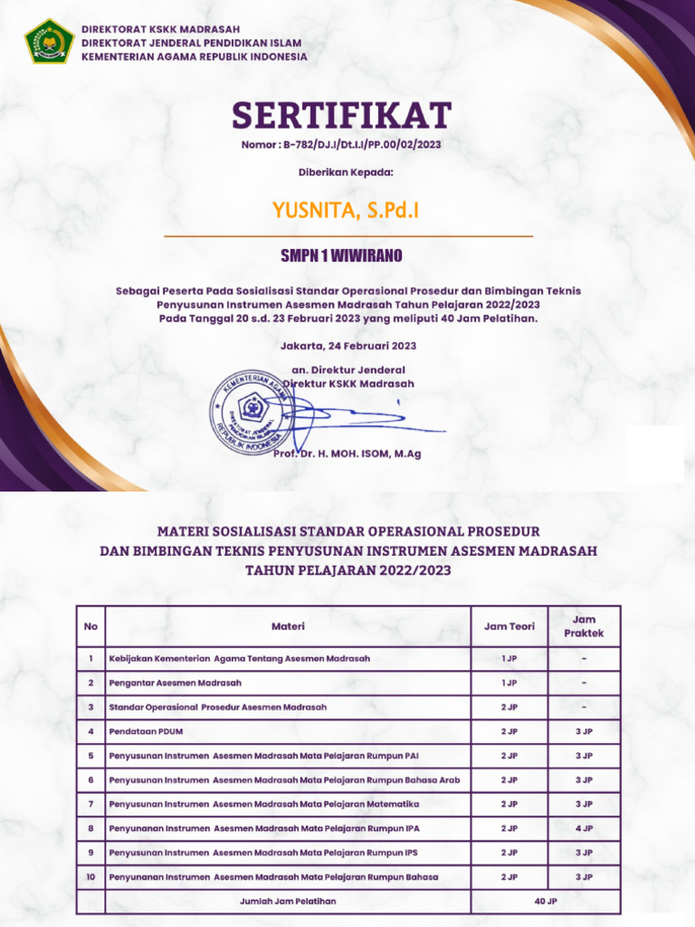 YUSNITA, S.Pd.I | PDF