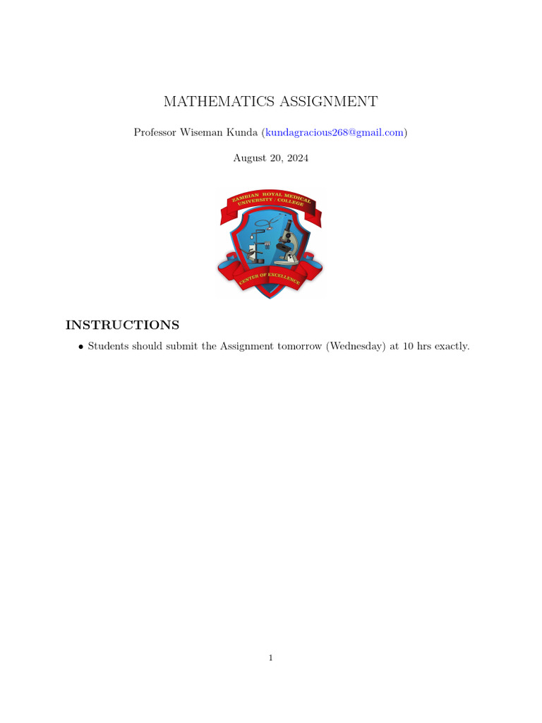 Ml Maths Assignment | PDF | Discrete Mathematics | Abstract Algebra