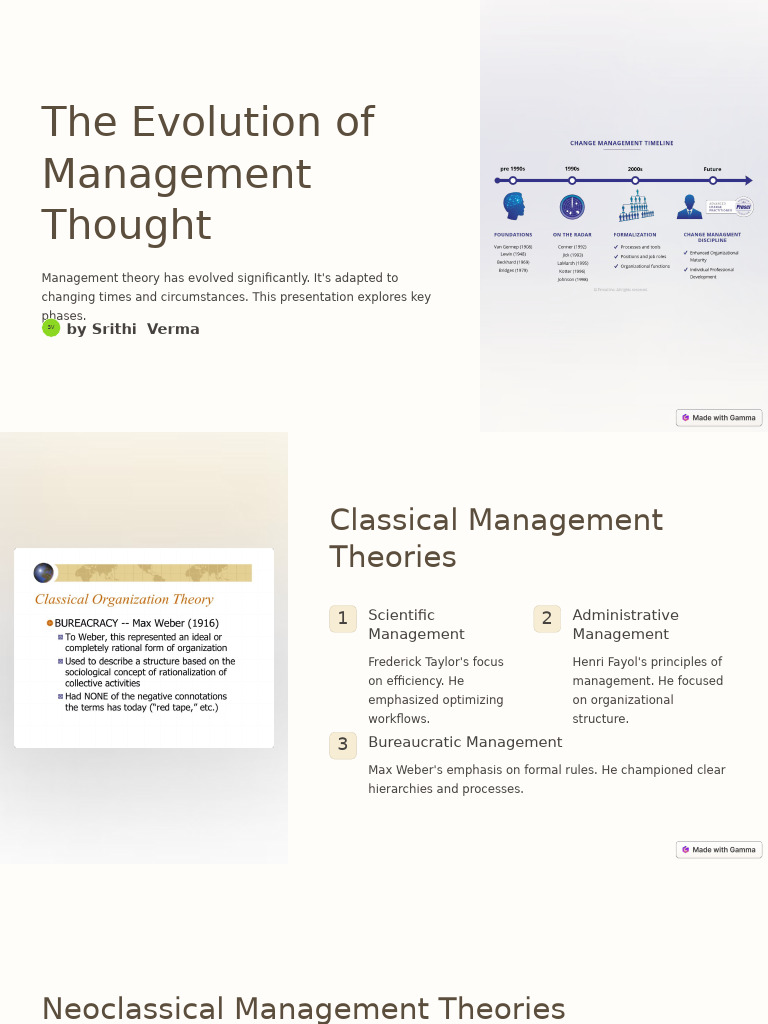Management Theory Evolution | PDF | Career & Growth