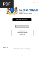 MEMO 2025 Baseline Test GRADE 12 MATHEMATICS_ | PDF | Mathematics