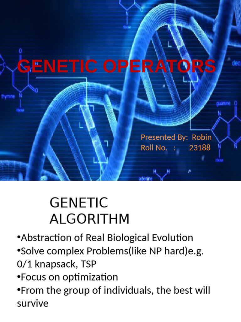 Genetic Operators in Algorithms | PDF | Technology & Engineering