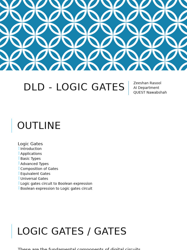 DLD_LogicGates | PDF | Logic Gate | Cmos DLD_LogicGates | PDF | Logic Gate | Cmos