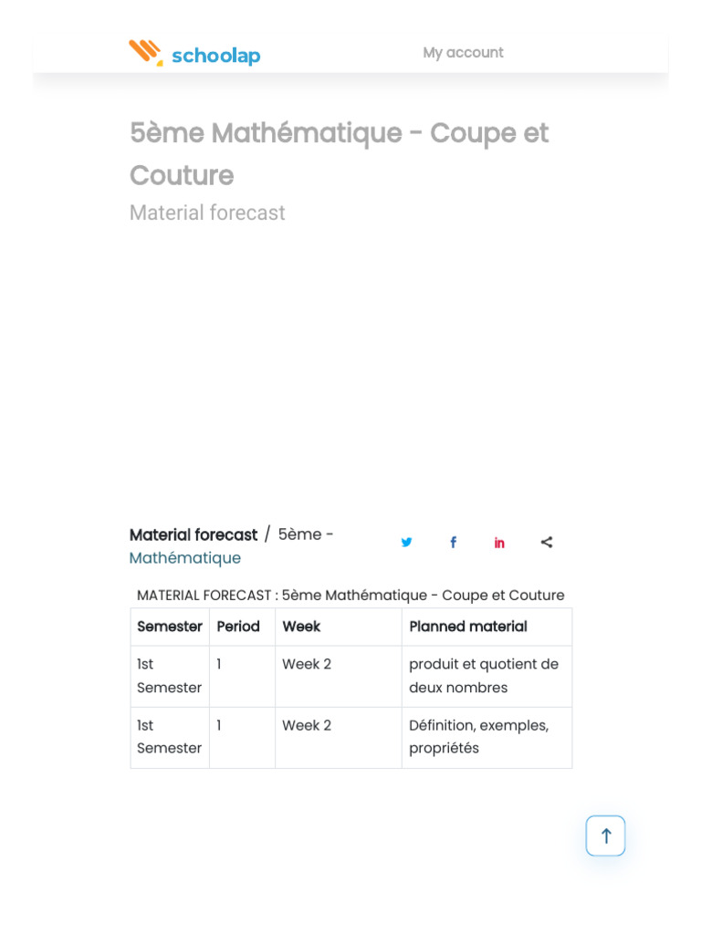 Cours Coupe Et Couture 5e | PDF