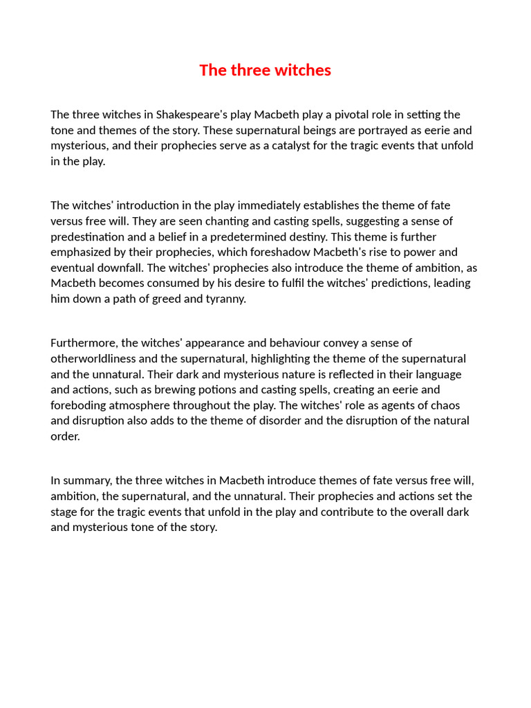 The three witches | PDF