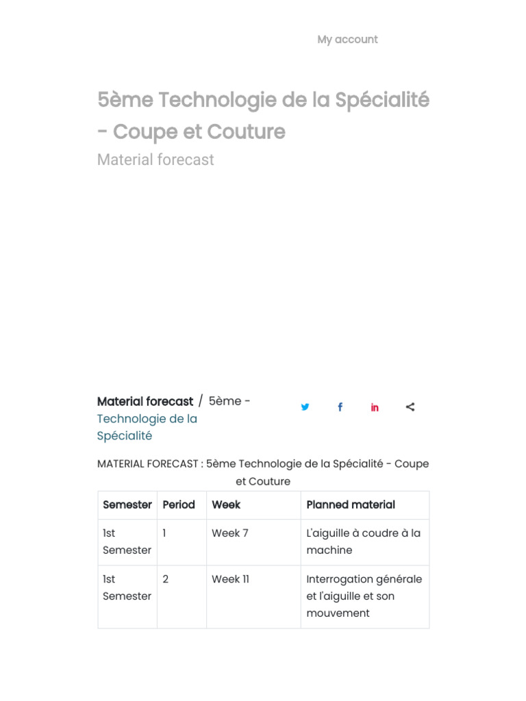 Technologie de La Spécialité - 5e | PDF | Career & Growth