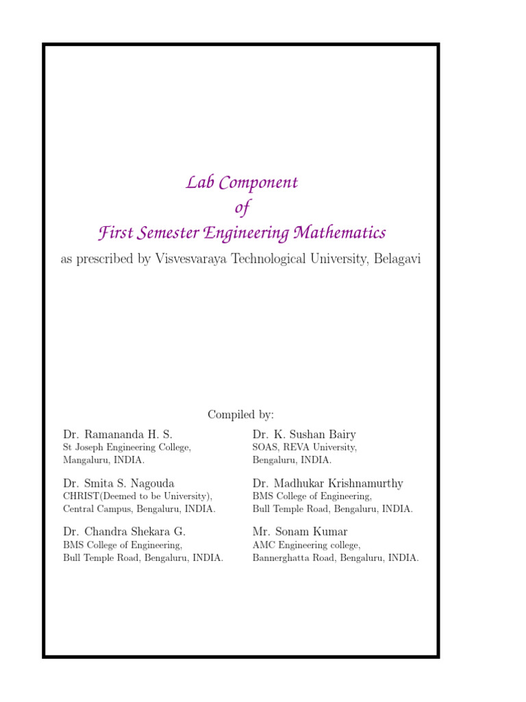 Lab manual (1) | PDF | Control Flow | Curvature