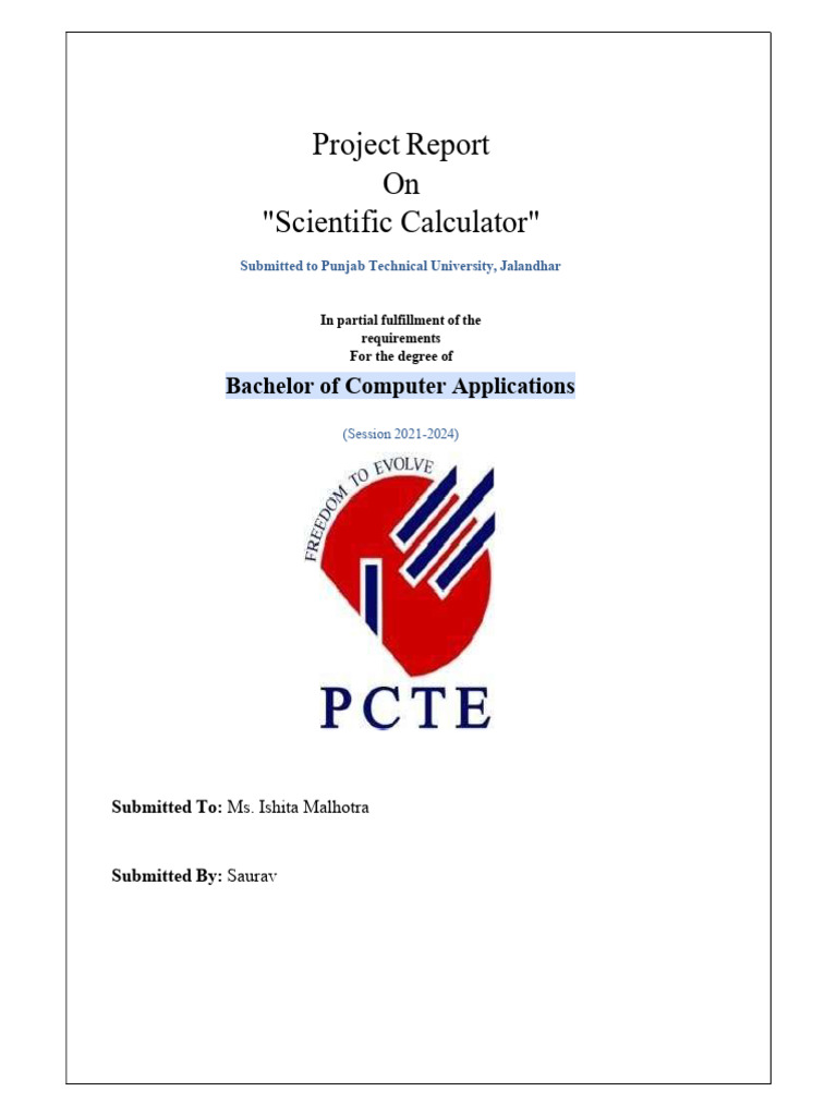 Saurav 2123397 Android Project Report | PDF | Trigonometric Functions | Logarithm