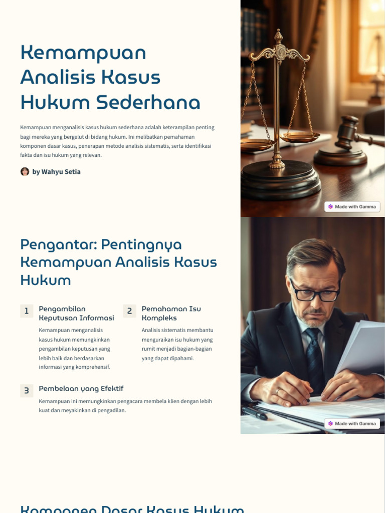 Kemampuan Analisis Kasus Hukum Sederhana | PDF