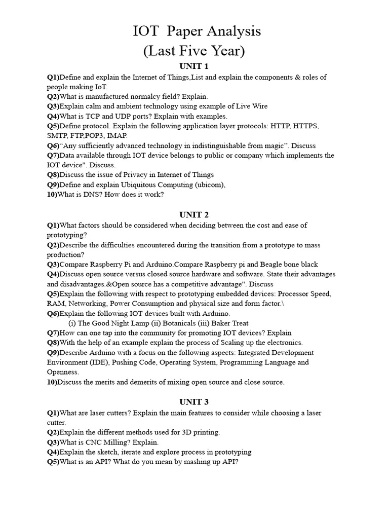IOT Paper Analysis (Last Five Year) | PDF | Internet Of Things | Embedded System