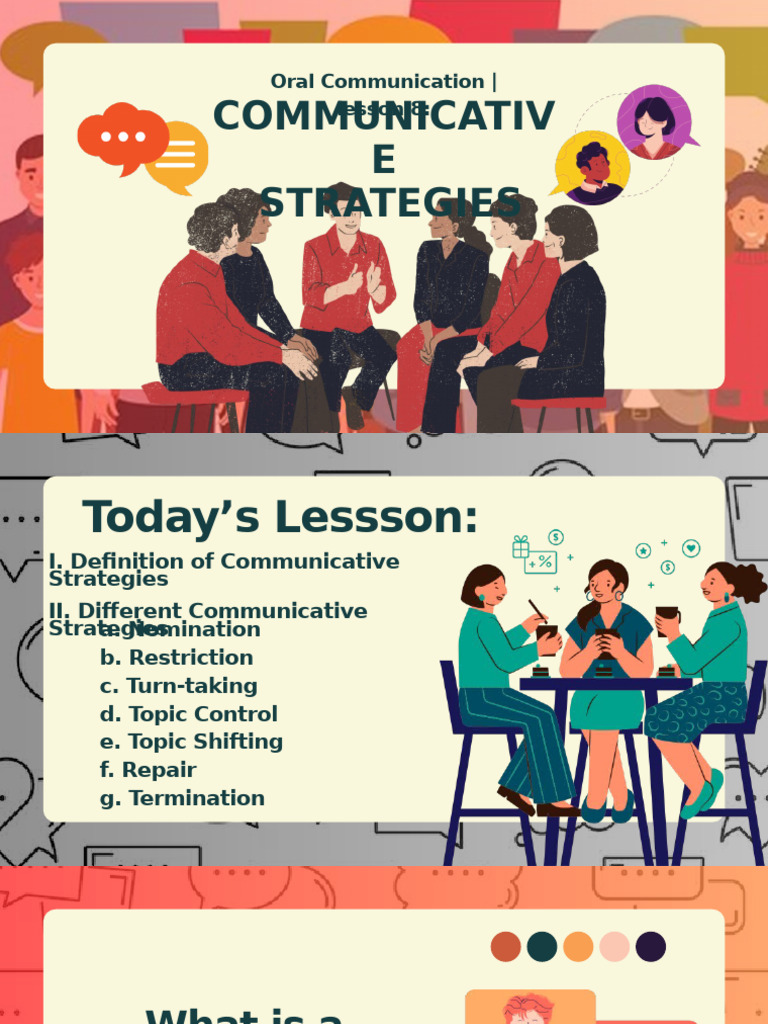 Lesson 8 Communicative Strategies | PDF | Communication | Conversation