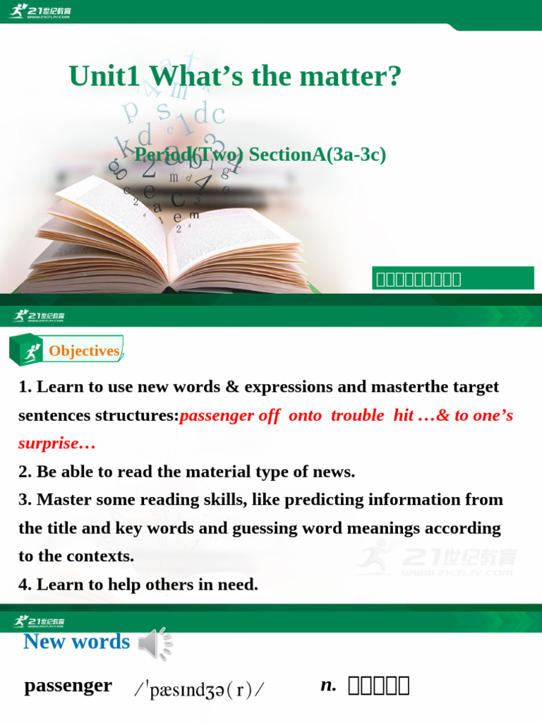 Unit1 what's the matter sectionA (3a-3c) 课件 | PDF