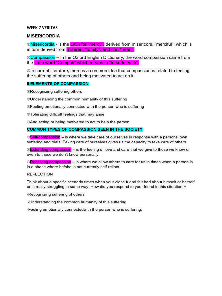 WEEK 7 VERITAS | PDF