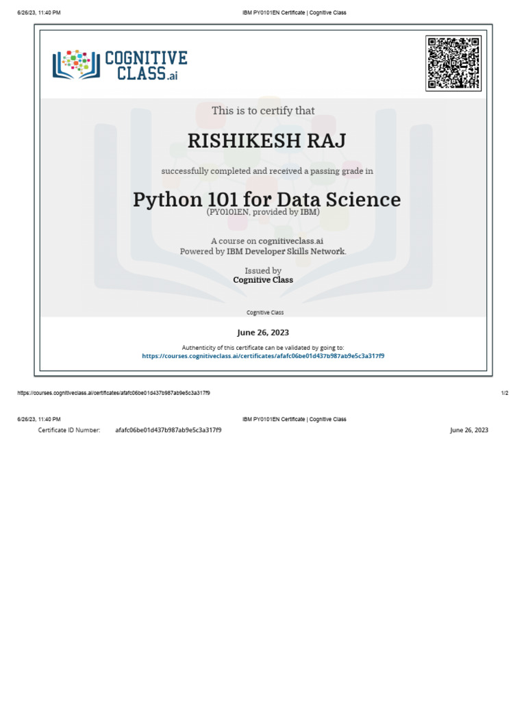 Python 101 Data Science Cert | PDF