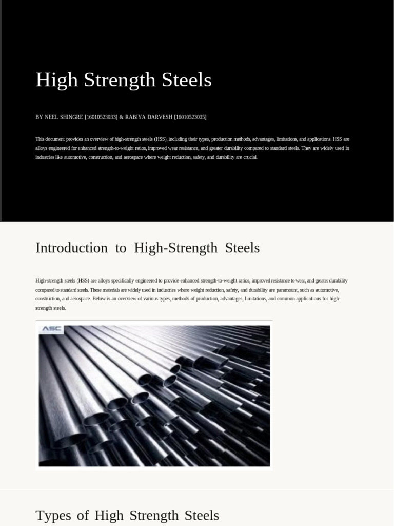 High-Strength-Steels | PDF | Steel | Heat Treating