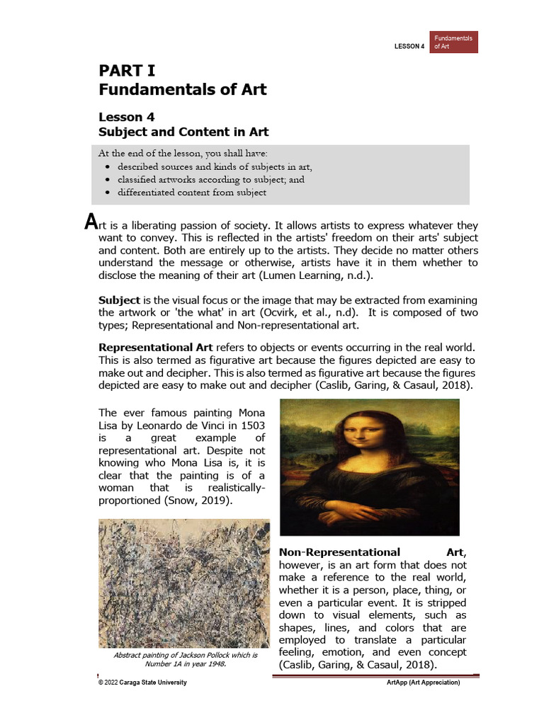 ArtApp_Lesson-4 | PDF | Paintings | Representation (Arts)