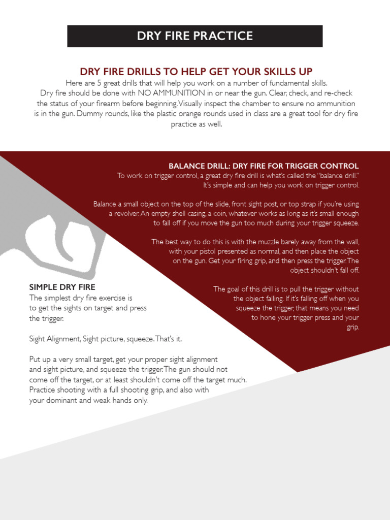 Dry-Fire-Drills | PDF | Trigger (Firearms) | Pistol