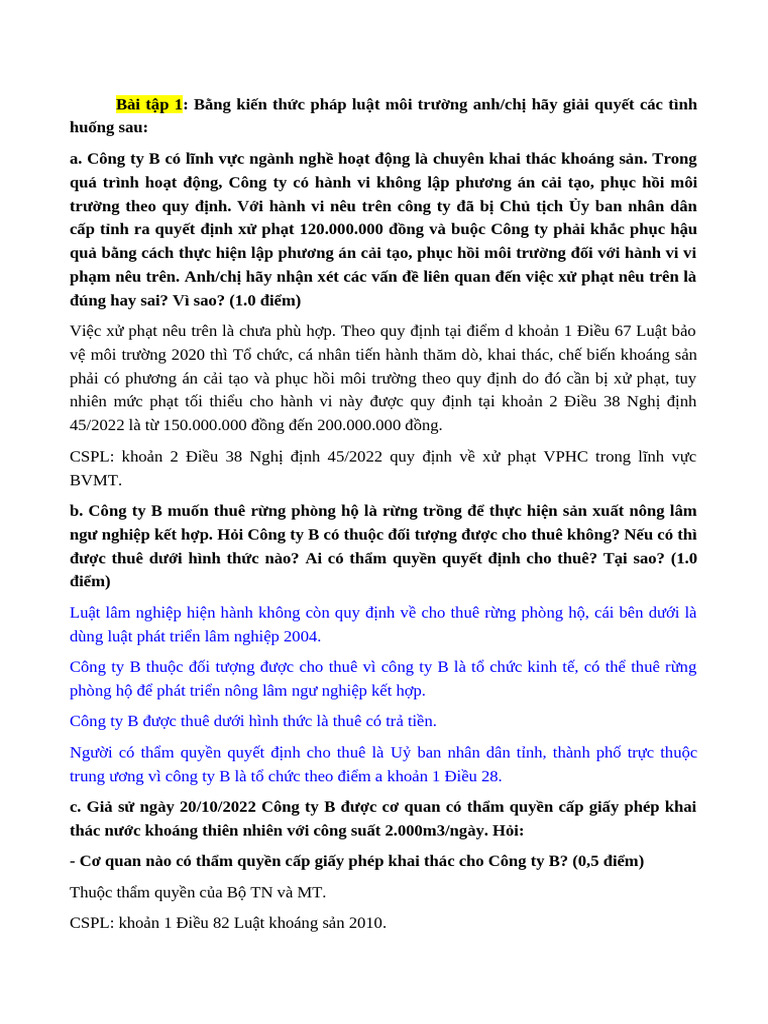 Bài Tập LMT | PDF