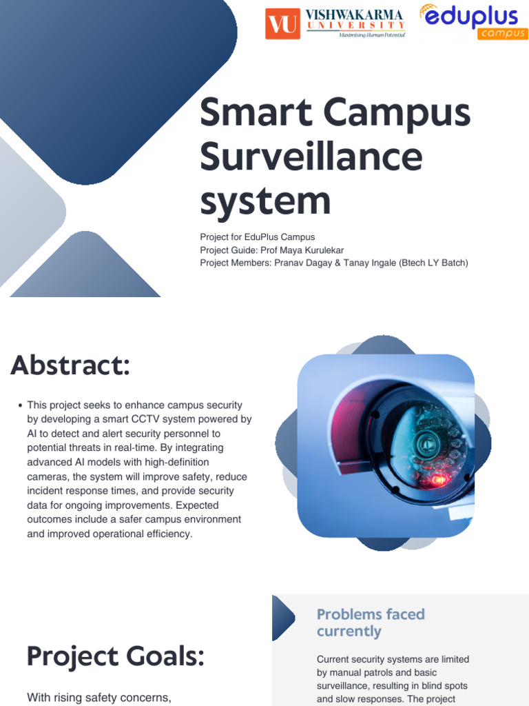 Smart Campus Surveillance Presentation (Oct 2024) | PDF | Closed ...
