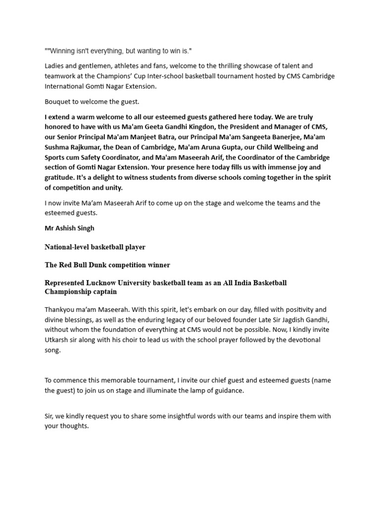 Basketball script | PDF