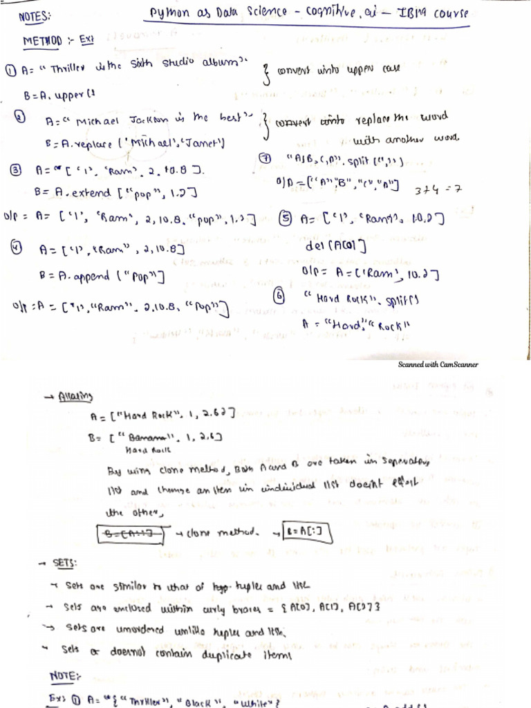 Python As Data Science-IBM Cognitive | PDF