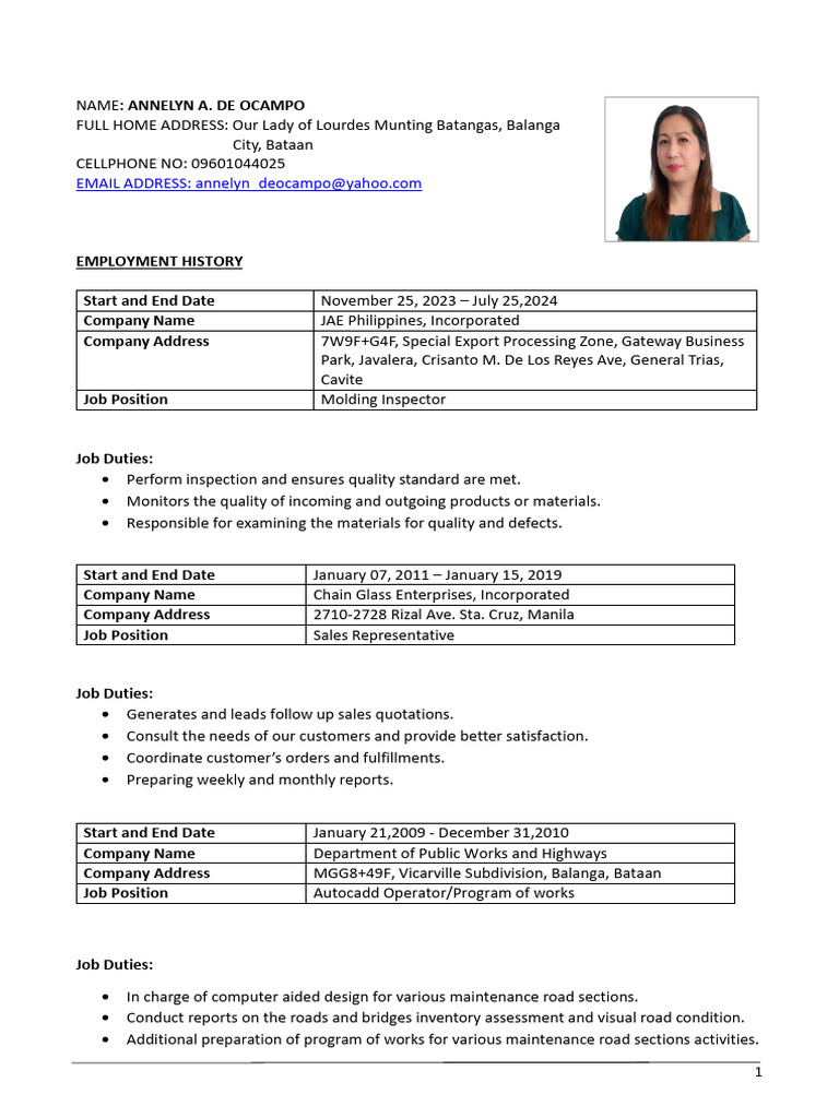 Anne CV-2025 | PDF | Business