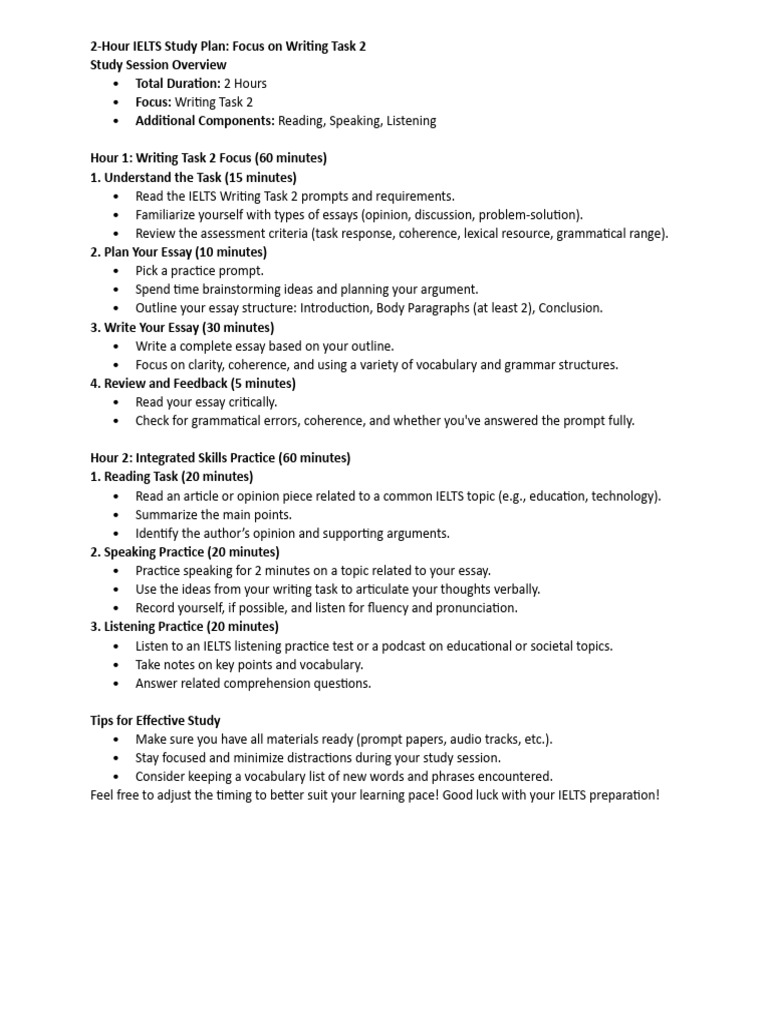 Ielts Plan | PDF | Career & Growth | Foreign Language Studies